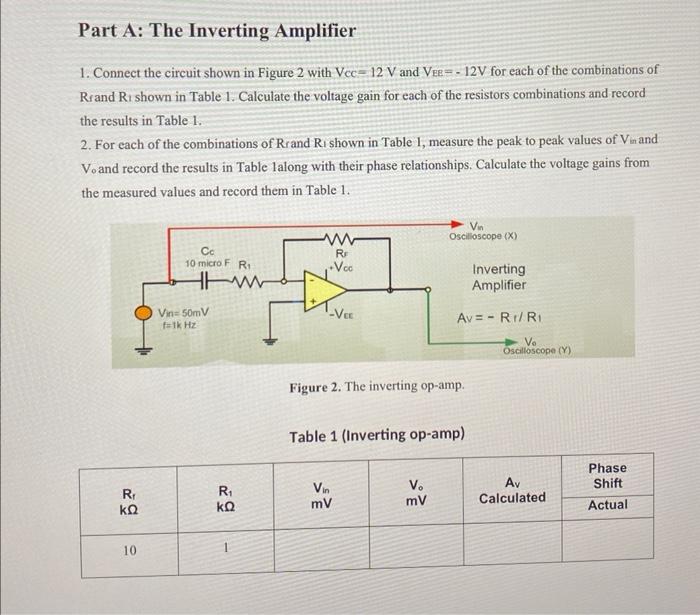 Solved 1. Connect the circuit shown in Figure 2 with VCC=12 | Chegg.com