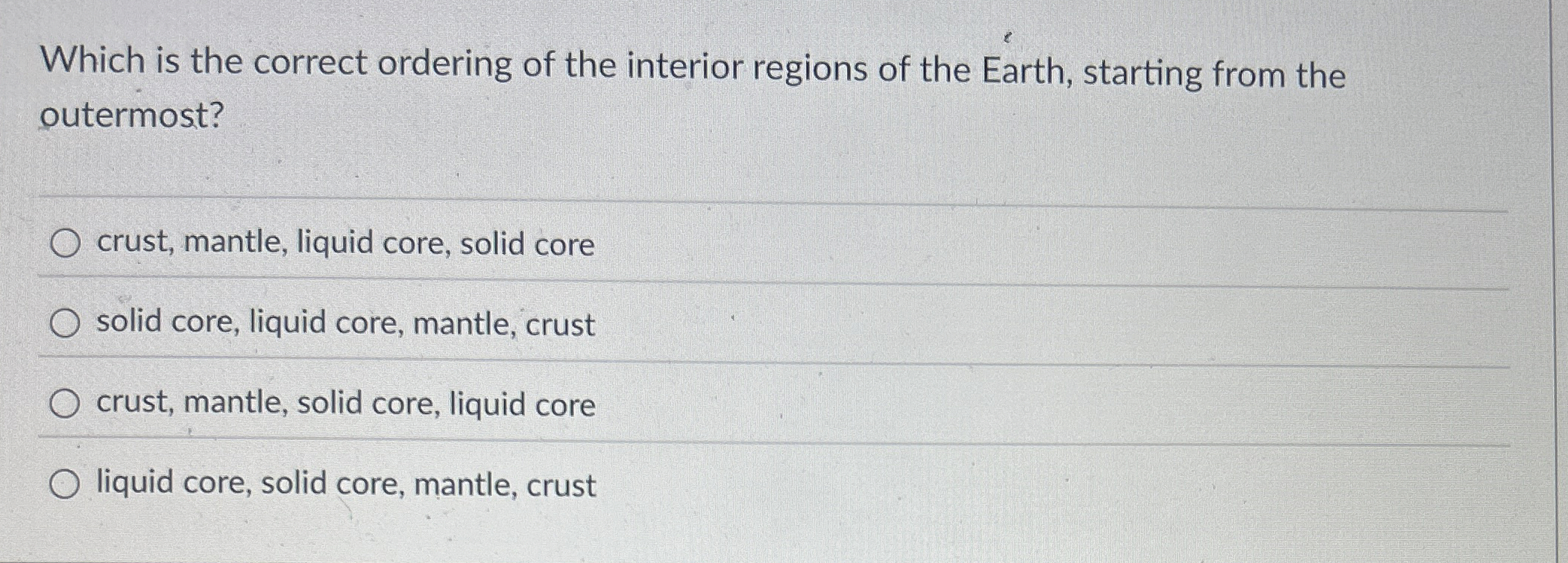 Solved Which is the correct ordering of the interior regions | Chegg.com