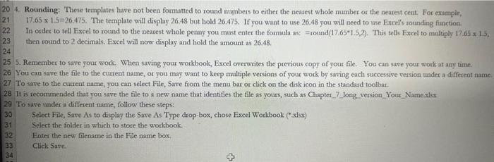 Excel Instructions CAUTION: Read Appendix A for | Chegg.com