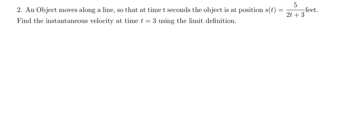 Solved An Object Moves Along A Line So That At Time T