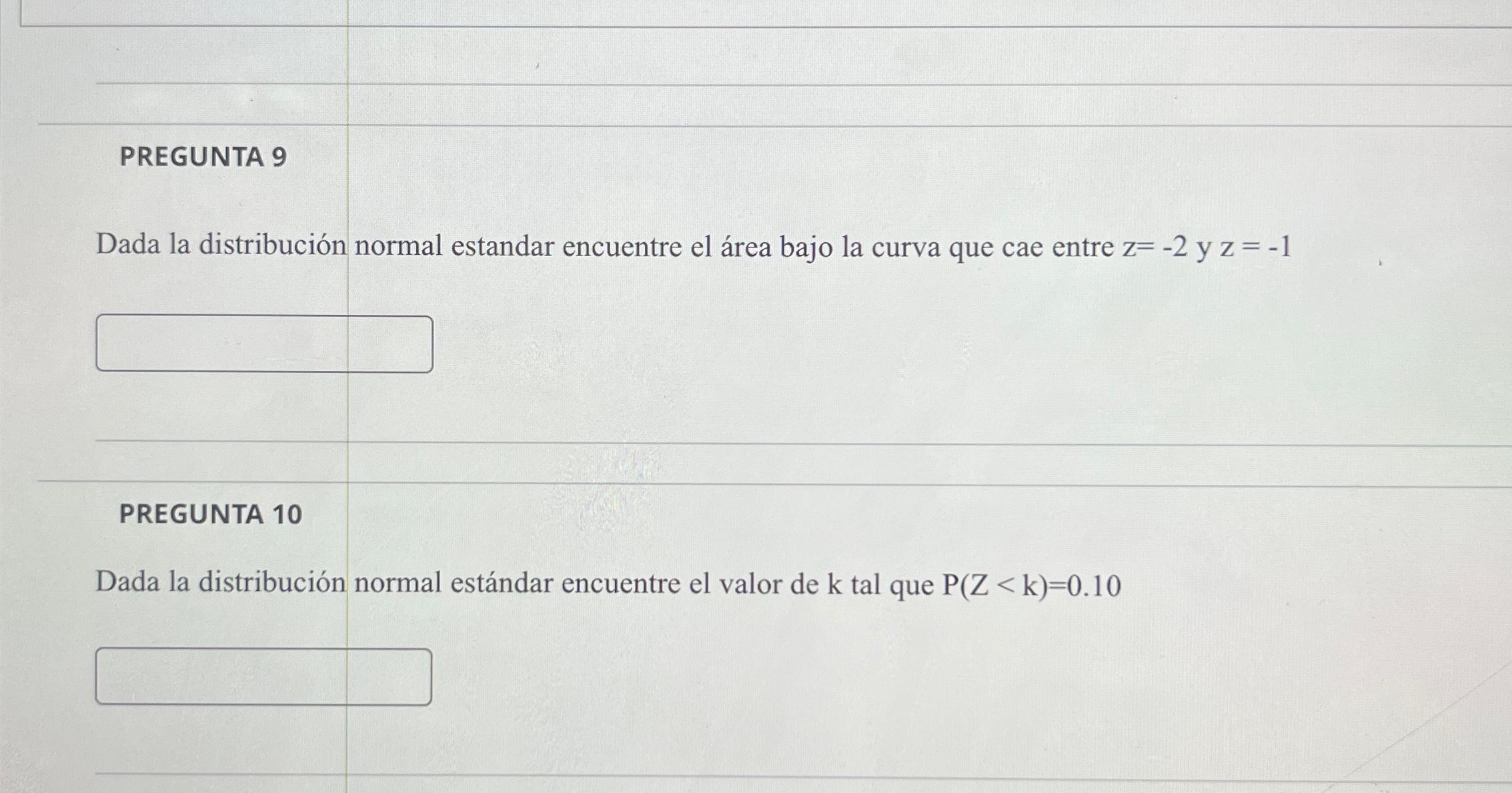 Solved PREGUNTA 9Dada la distribución normal estandar | Chegg.com