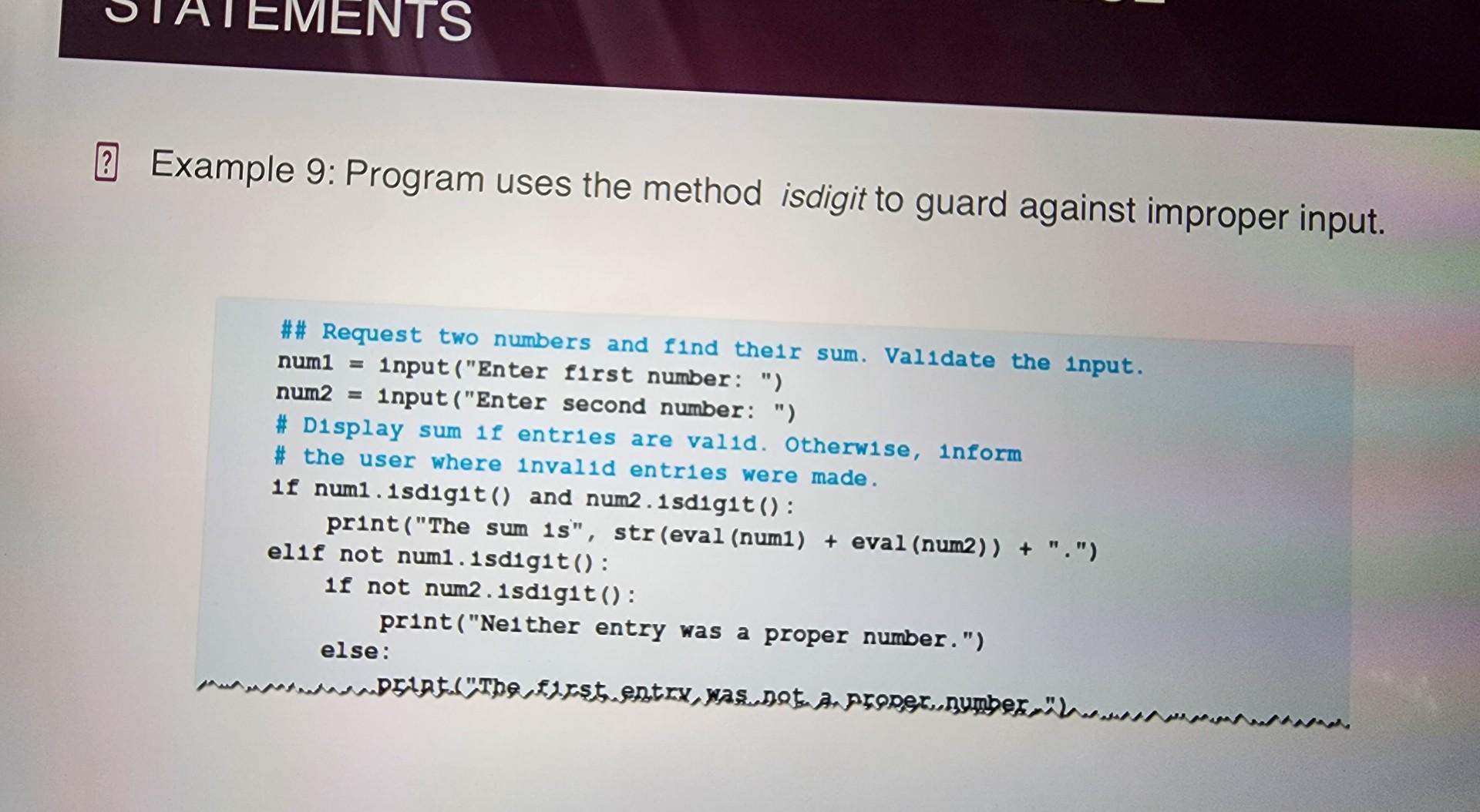 Solved Example 4: Program requests a color (Blue or Red) and | Chegg.com