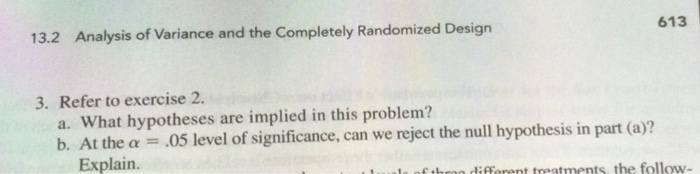 Solved 613 13.2 Analysis of Variance and the Completely | Chegg.com