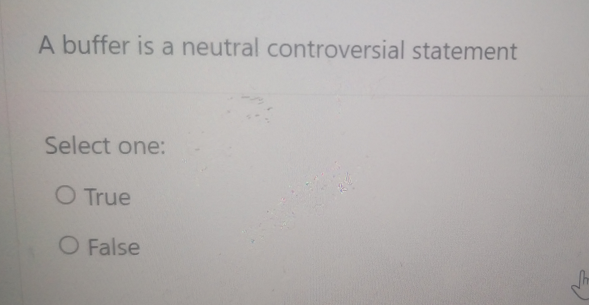 A buffer is a neutral controversial statementSelect | Chegg.com