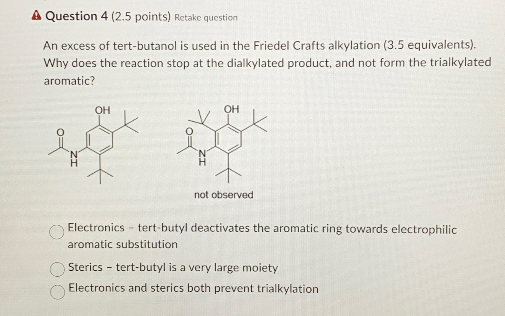 Solved Question 4 (2.5 ﻿points) ﻿Retake questionAn excess of | Chegg.com