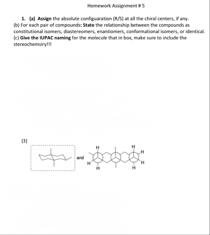 Solved (a) ﻿Assign the absolute configuaration (RS) ﻿at all | Chegg.com