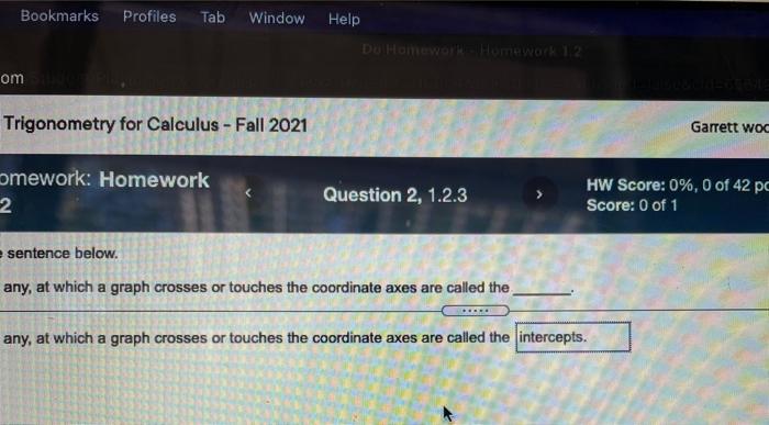 Solved Bookmarks Profiles Tab Window Help Du Homework | Chegg.com