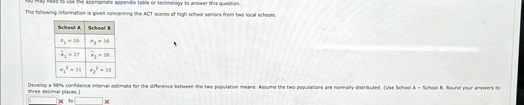 Solved to use the appropriate appendix table or technology | Chegg.com