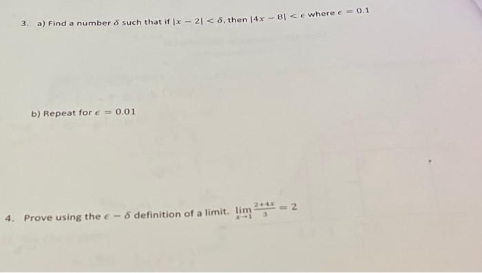 Solved 3. a) Find a number & such that if |x-2|