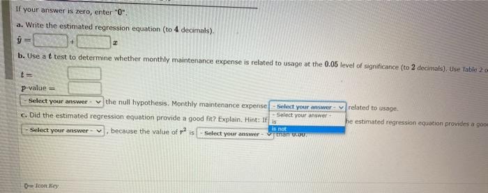 Solved Following Is A Portion Of The Regression Output For 