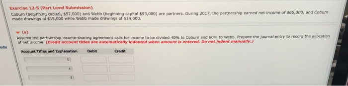 Solved Exercise 12-5 (Part Level Submission) Coburn | Chegg.com