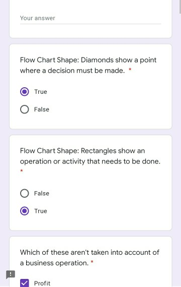 Solved Your answer Flow Chart Shape: Diamonds show a point | Chegg.com