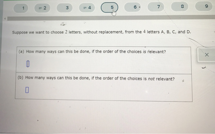 Solved Suppose we want to choose 2 letters, without | Chegg.com