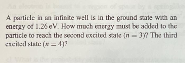 Solved A particle in an infinite well is in the ground state | Chegg.com
