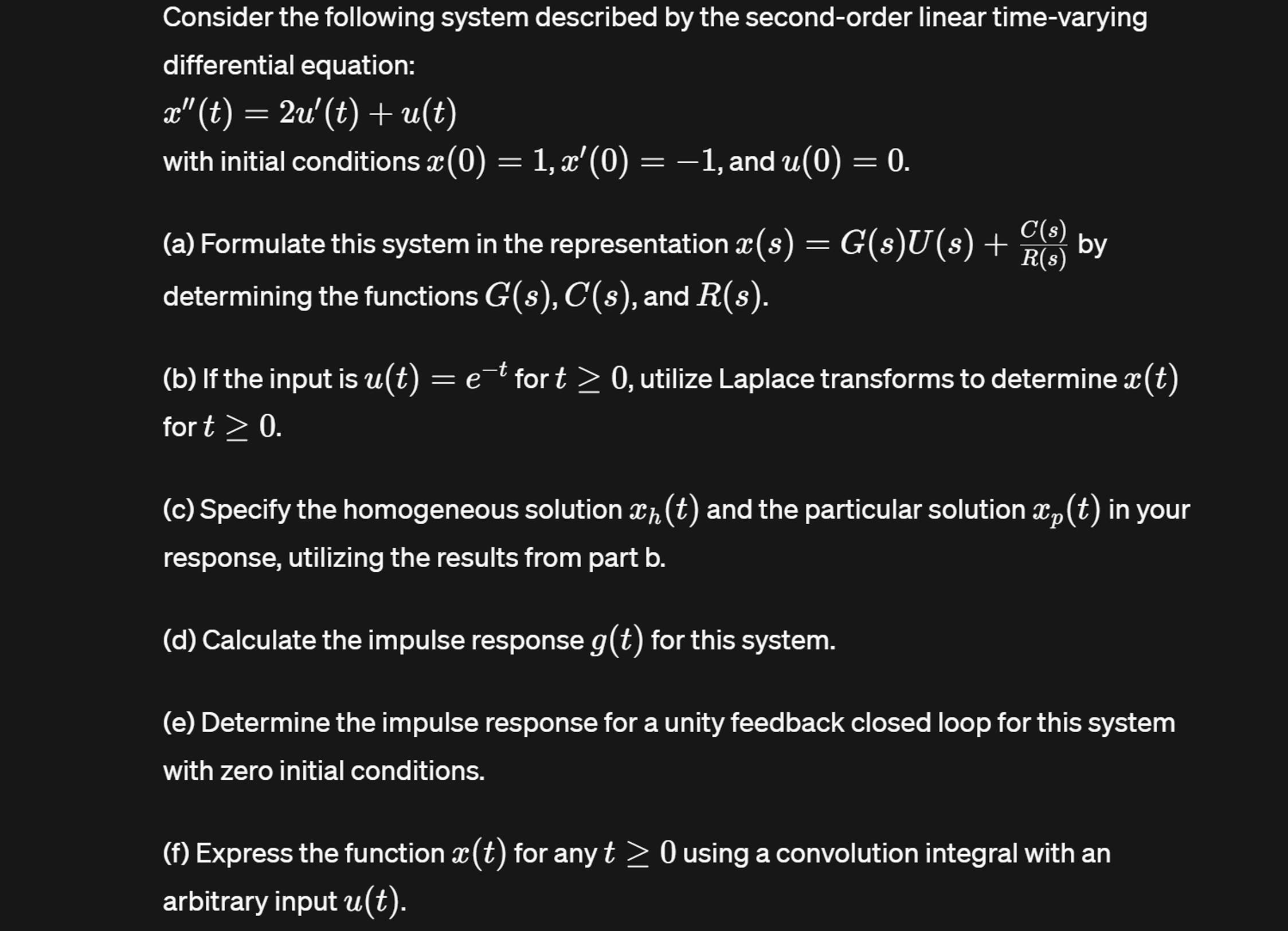 Solved I have the solution to this. I want to double check | Chegg.com