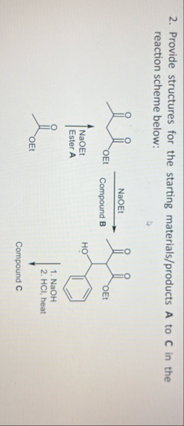 Provide structures for the starting | Chegg.com