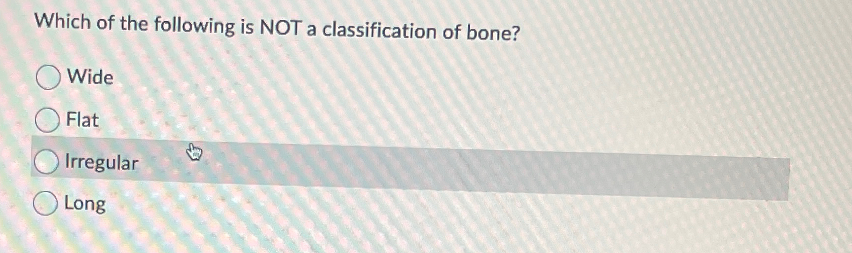 Solved Which of the following is NOT a classification of | Chegg.com