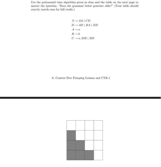 Solved Use The Polynomial Time Algorithm Given In Class And