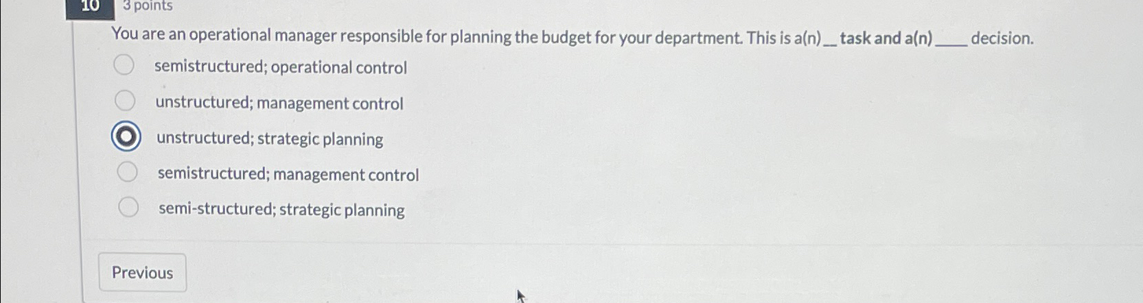 Solved 3 ﻿pointsYou are an operational manager responsible | Chegg.com