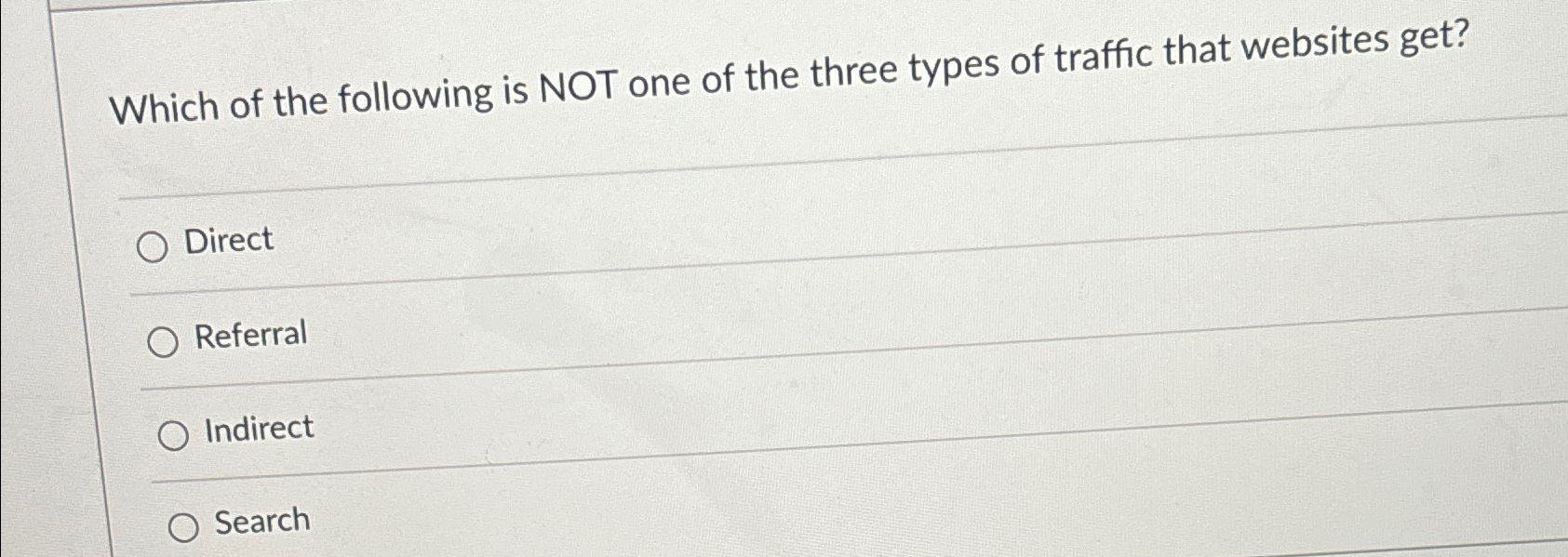 Solved Which of the following is NOT one of the three types | Chegg.com