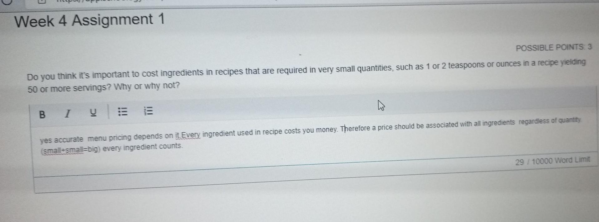 Solved Week 4 Assignment 1 POSSIBLE POINTS: 3 Do you think | Chegg.com