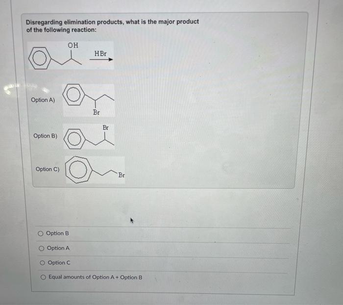 Solved Identify the correct product in the following | Chegg.com