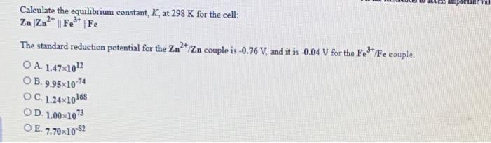 Solved ortab val Calculate the equilibrium constant, K, at | Chegg.com