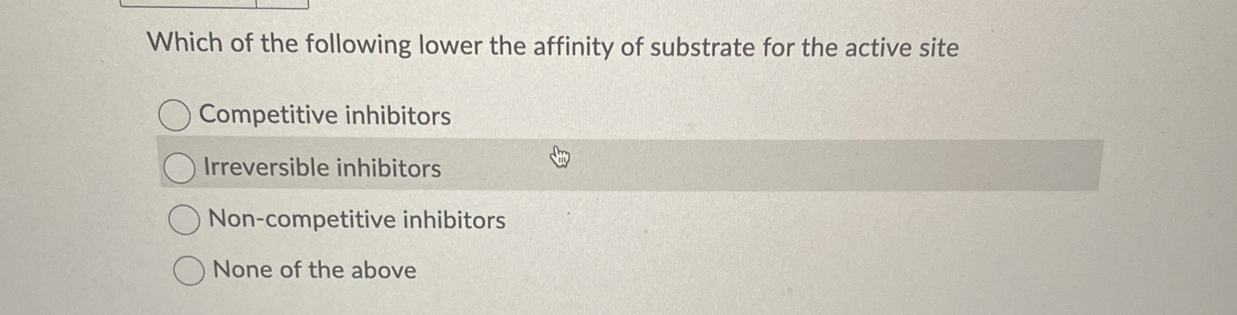 Solved Which of the following lower the affinity of | Chegg.com