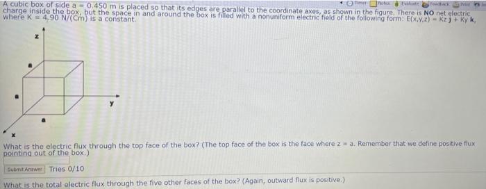 Solved Gaussian surface x = 1 m X 3 m (8c23p70) What net | Chegg.com