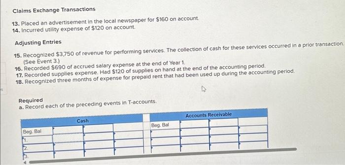 Solved The following accounting events apply to Mary's | Chegg.com