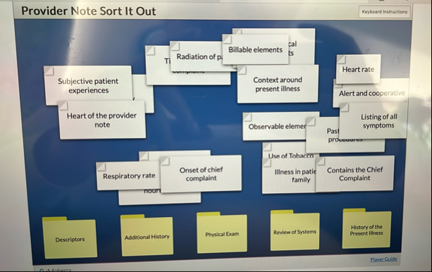 Provider Note Sort It OutKeyboard Instructions. | Chegg.com