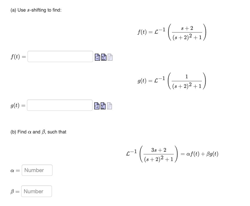 Solved (a) ﻿Use s-shifting to | Chegg.com