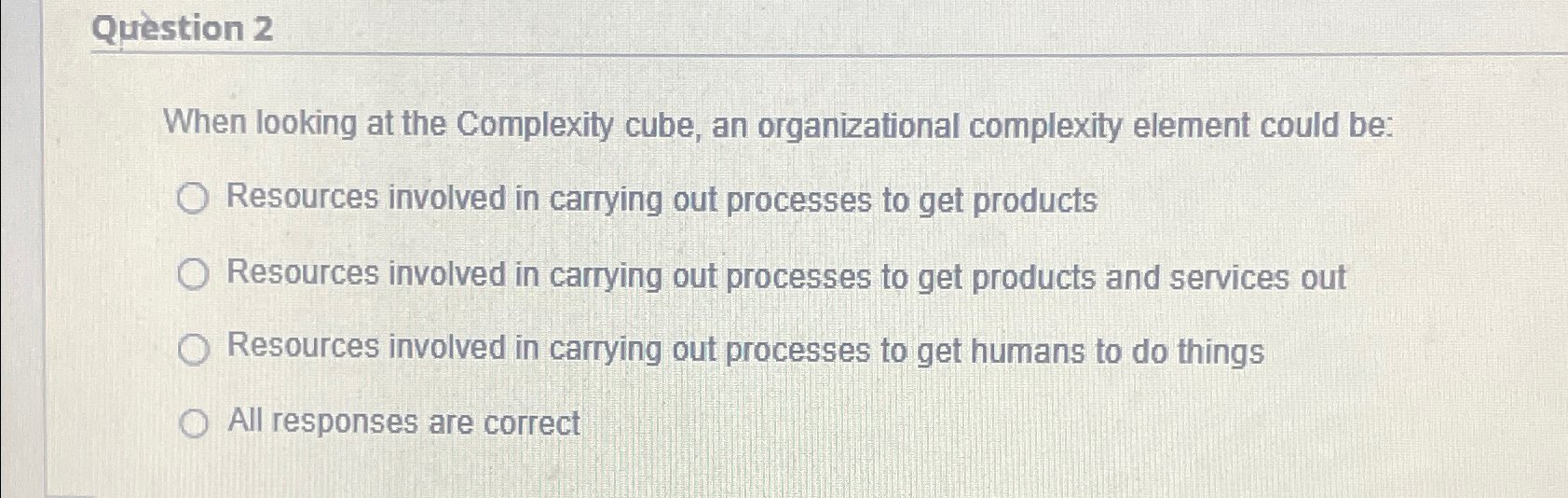 Solved Quèstion 2When looking at the Complexity cube, an | Chegg.com