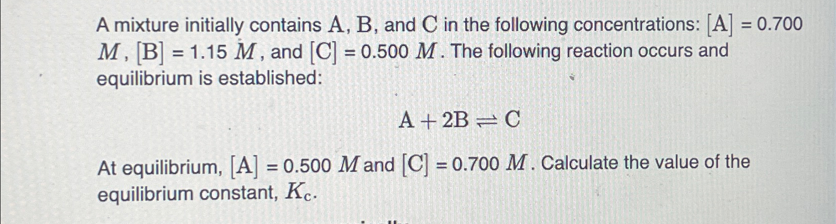 Solved A mixture initially contains A,B, ﻿and C ﻿in the | Chegg.com