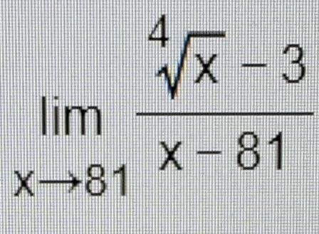 Solved limx→81x4-3x-81 | Chegg.com