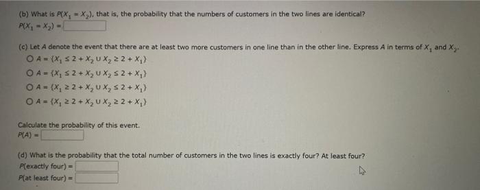 Solved A certain market has both an express checkout line | Chegg.com