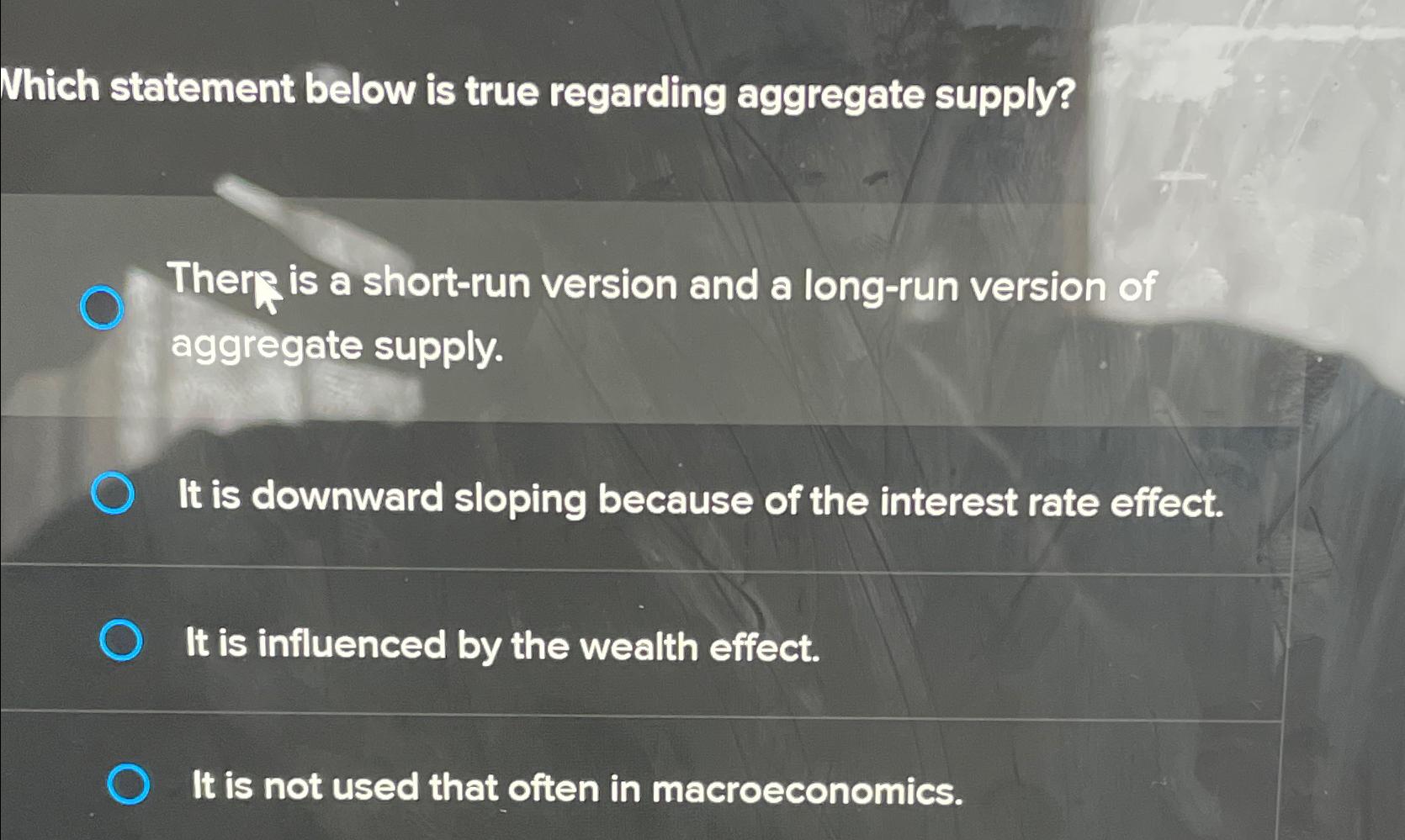 Solved Which statement below is true regarding aggregate | Chegg.com