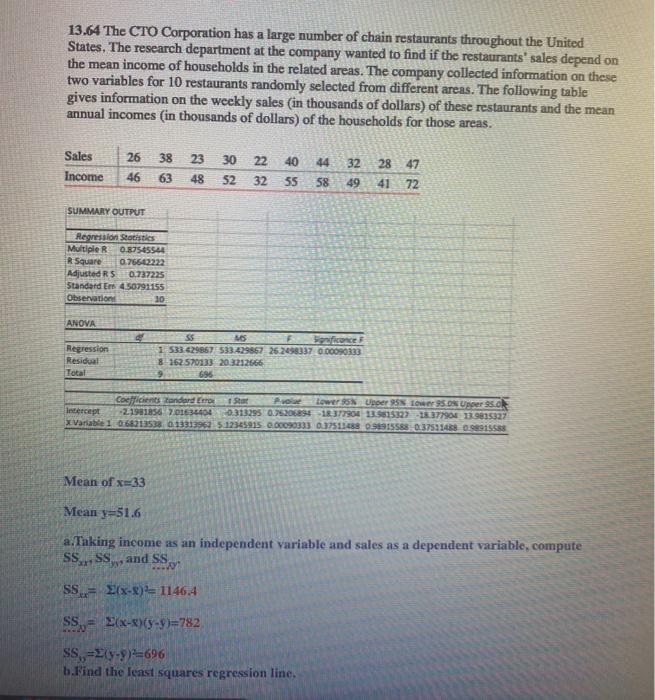 Solved how to calculate SSxx SSyy SSxy is it possible to | Chegg.com