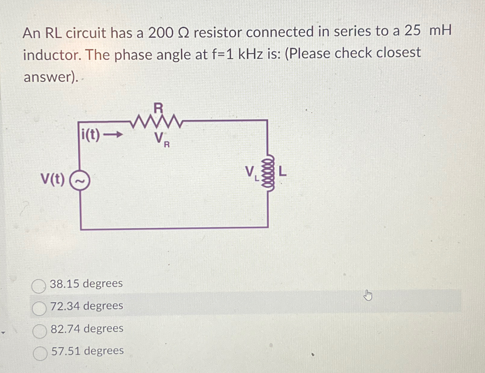 Solved An RL circuit has a 200Ω ﻿resistor connected in | Chegg.com