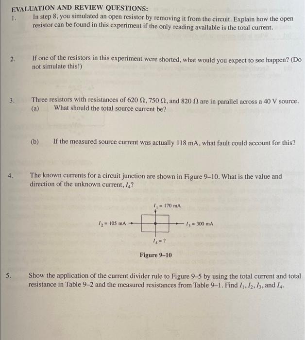 Solved EVALUATION AND REVIEW QUESTIONS: In step 8, you | Chegg.com