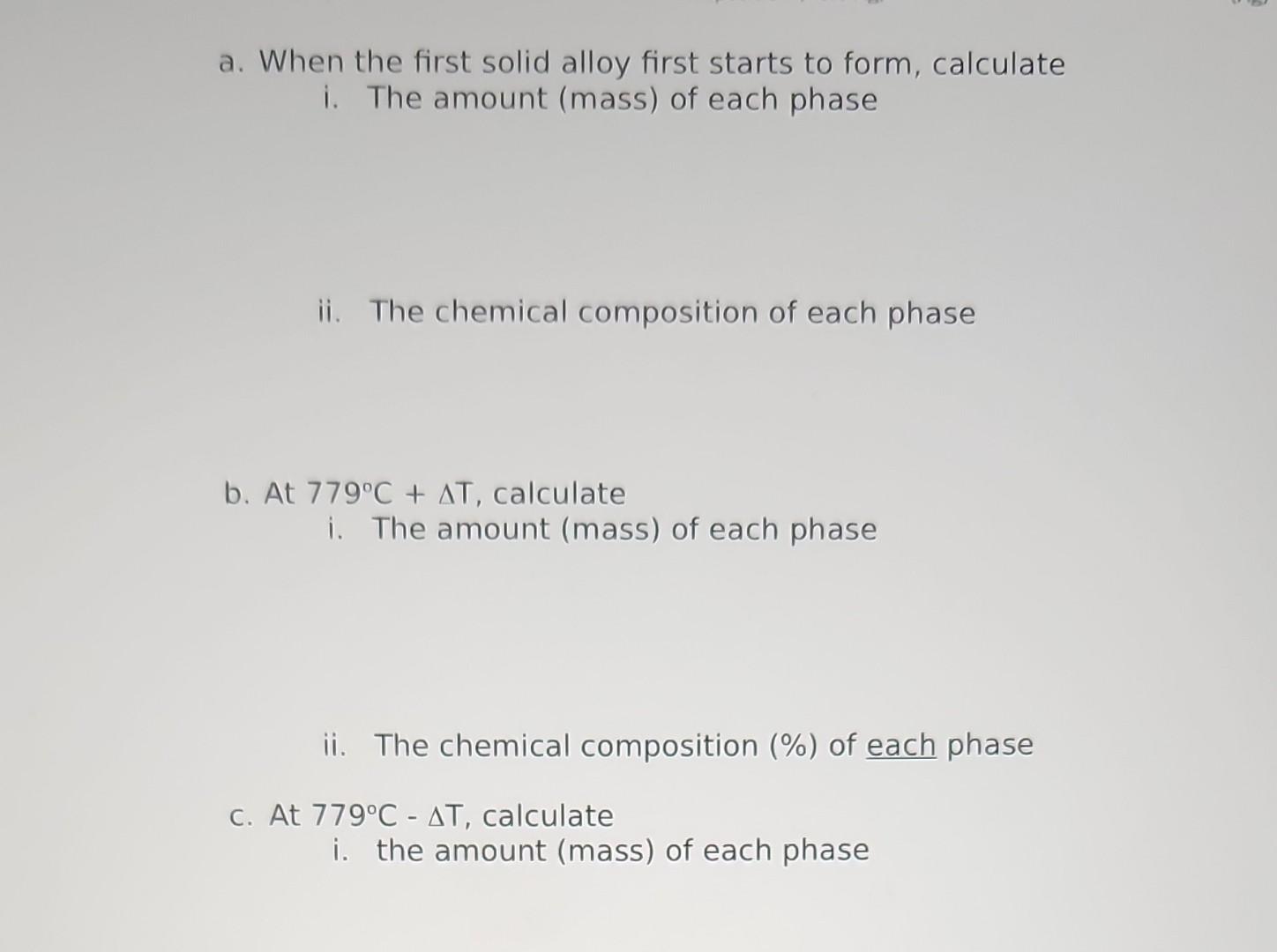 Solved Composition (at\% Ag ) a. When the first solid alloy | Chegg.com