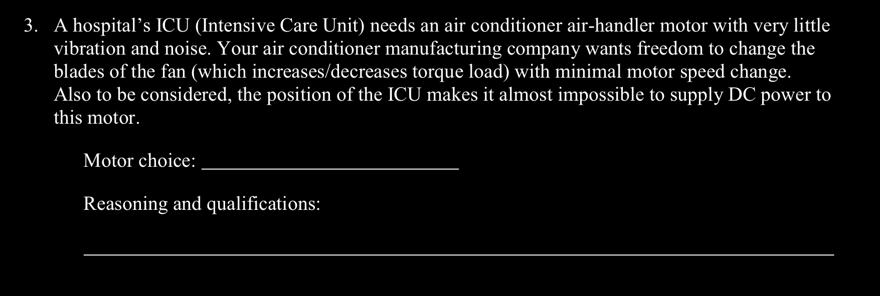 Solved A hospital's ICU (Intensive Care Unit) ﻿needs an air | Chegg.com