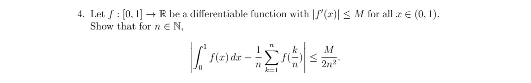 Solved Let f:[0,1]→R ﻿be a differentiable function with | Chegg.com