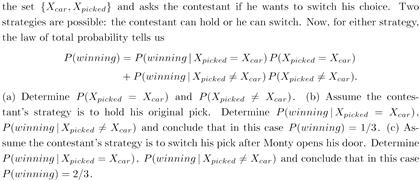 Solved Basically if you can explain the monty hall problem | Chegg.com