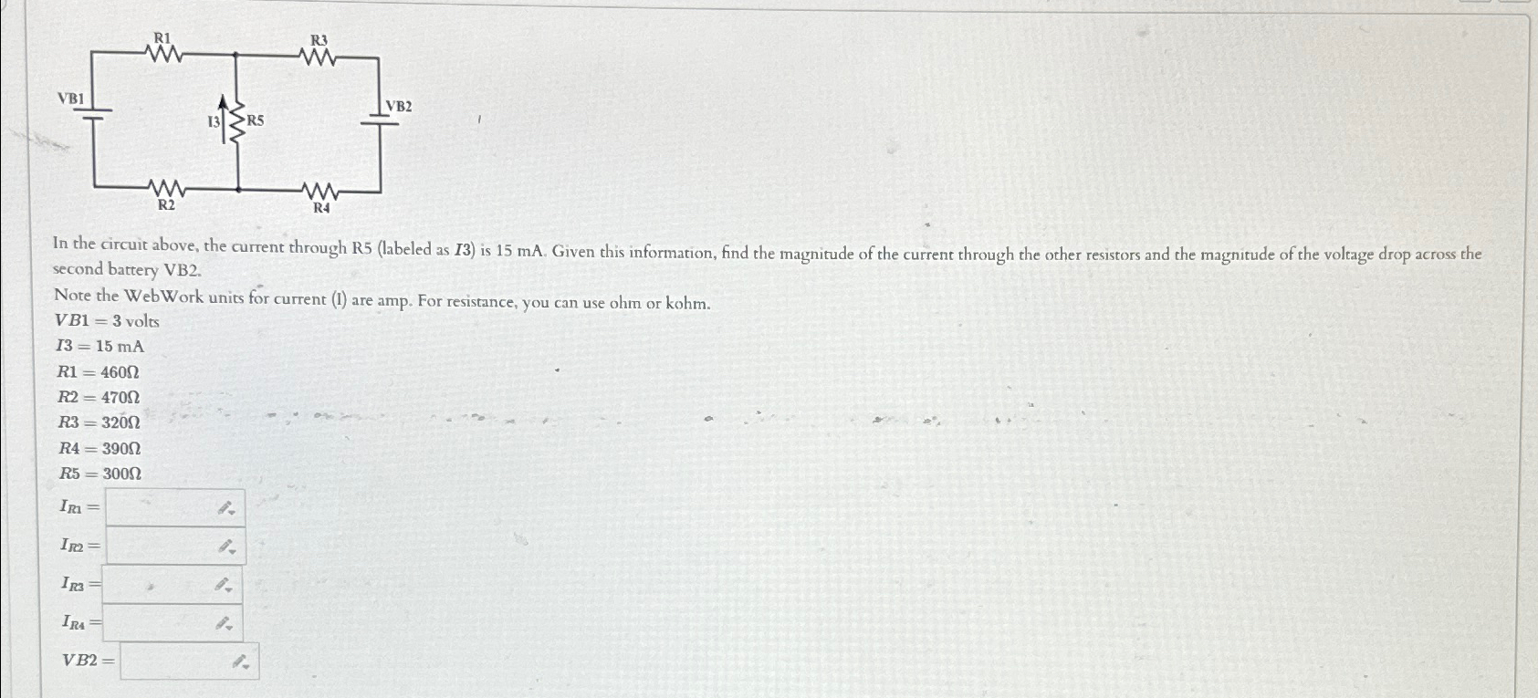 Solved In the circuit above, the current through R5 (labeled | Chegg.com
