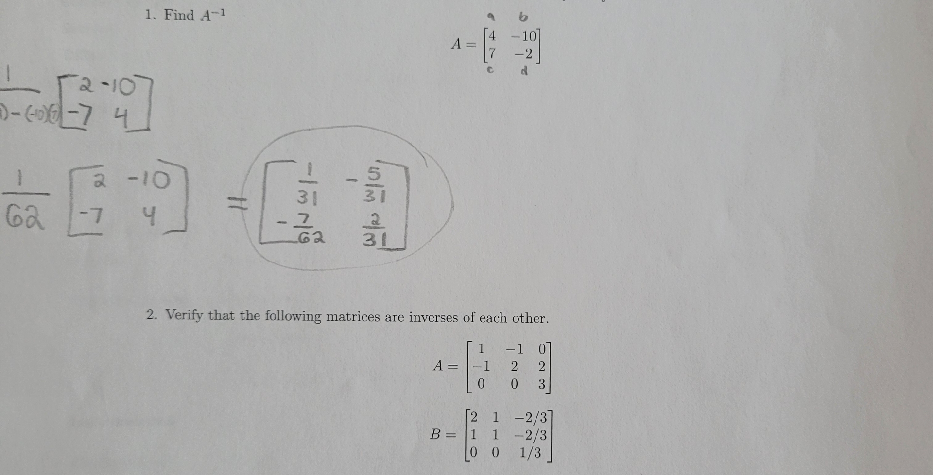Solved i need some help please. i'm not sure if i am solving | Chegg.com