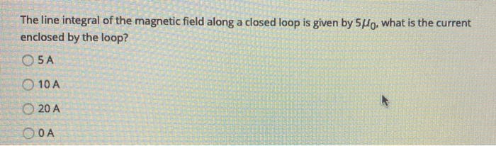 Solved The line integral of the magnetic field along a | Chegg.com