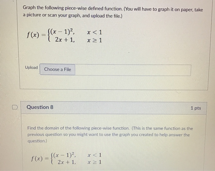Solved Graph the following piece-wise defined function. (You | Chegg.com