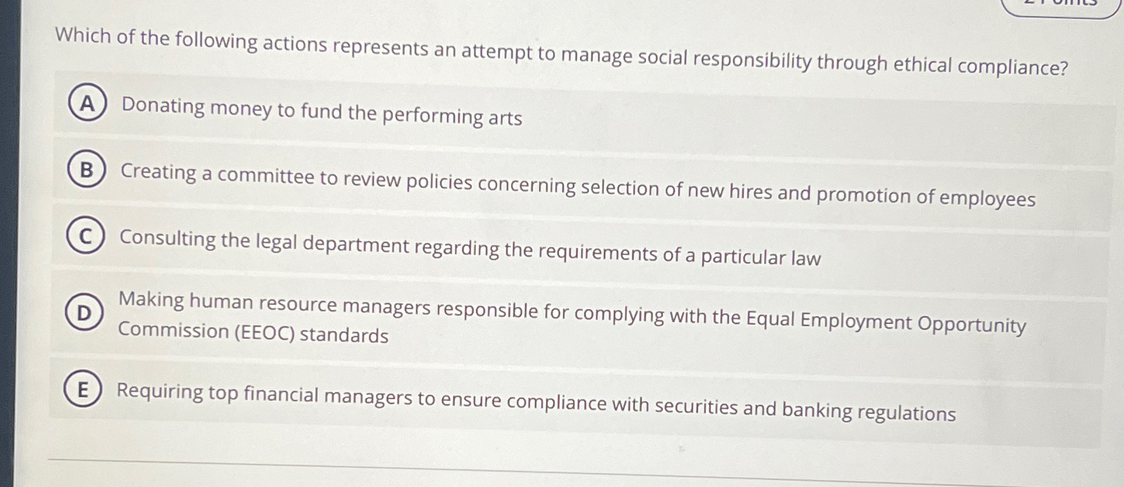 Solved Which of the following actions represents an attempt | Chegg.com