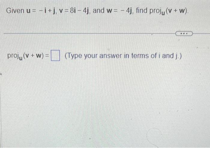 [Solved]: Given ( mathbf{u}=- mathbf{i}+ mathbf{j}, math